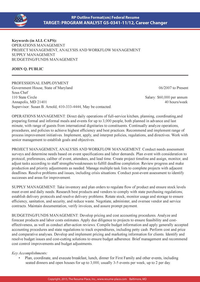 Federal Resume Writing Services Maryland Military Resume Samples 